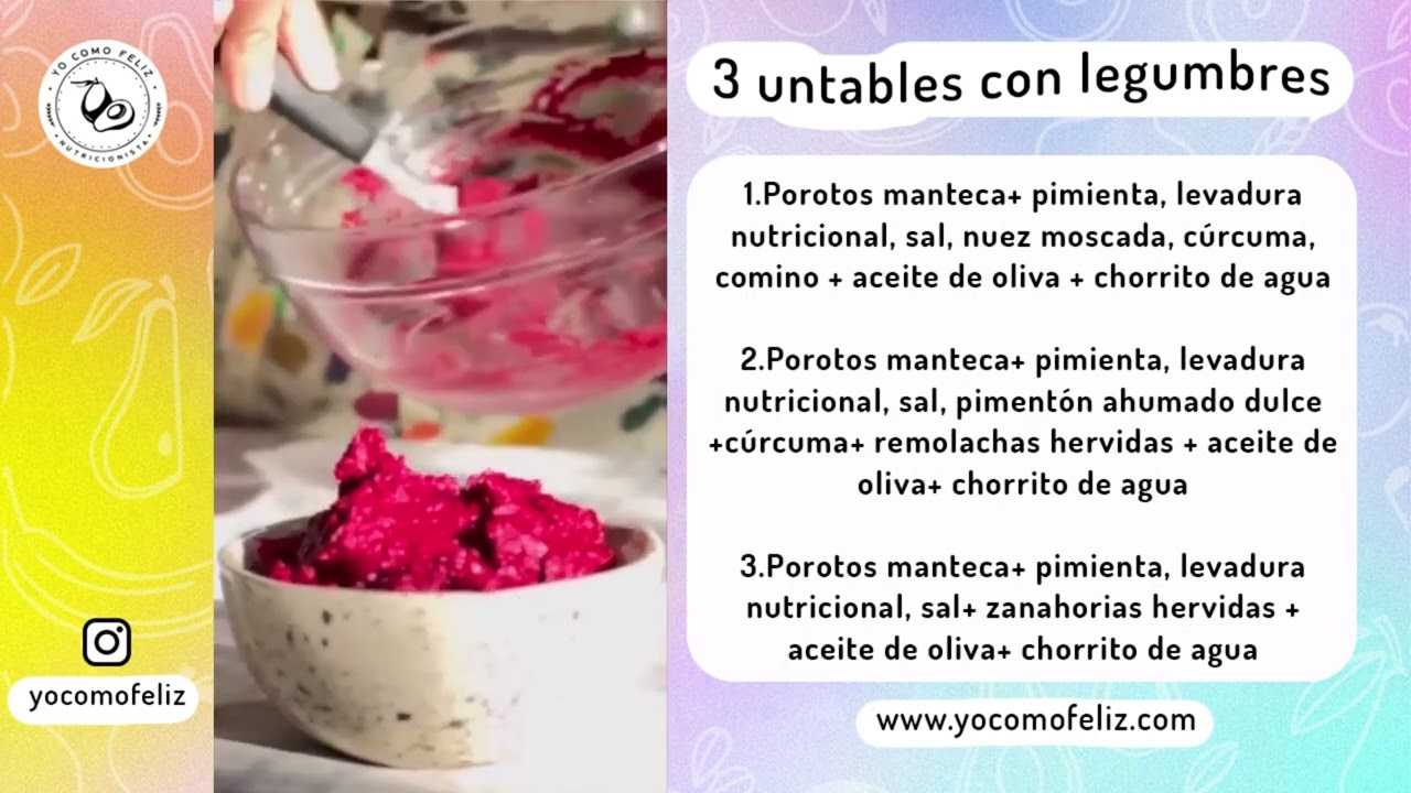 3 untables con legumbres, receta vegana y sin tacc - YouTube