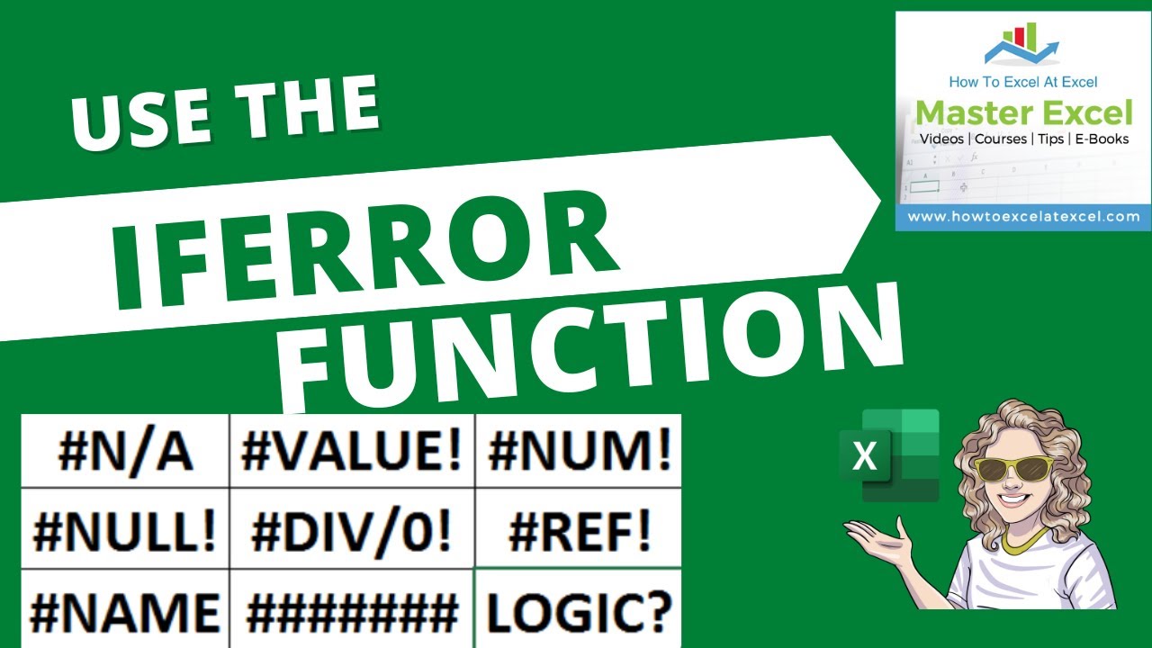 How To Use The IFERROR Function In Excel YouTube How To Use The IFERROR Function In Excel YouTube