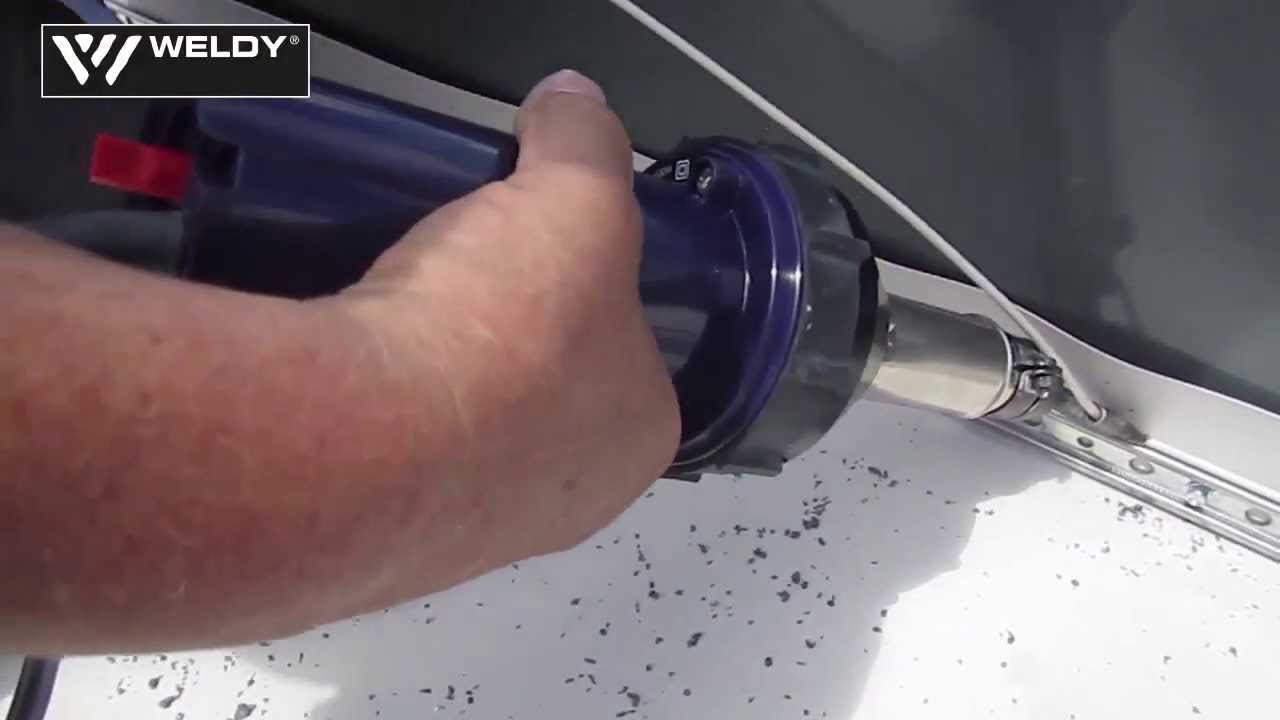 Welding of Sarnafil T welding cord with WELDY energy 1600 - YouTube