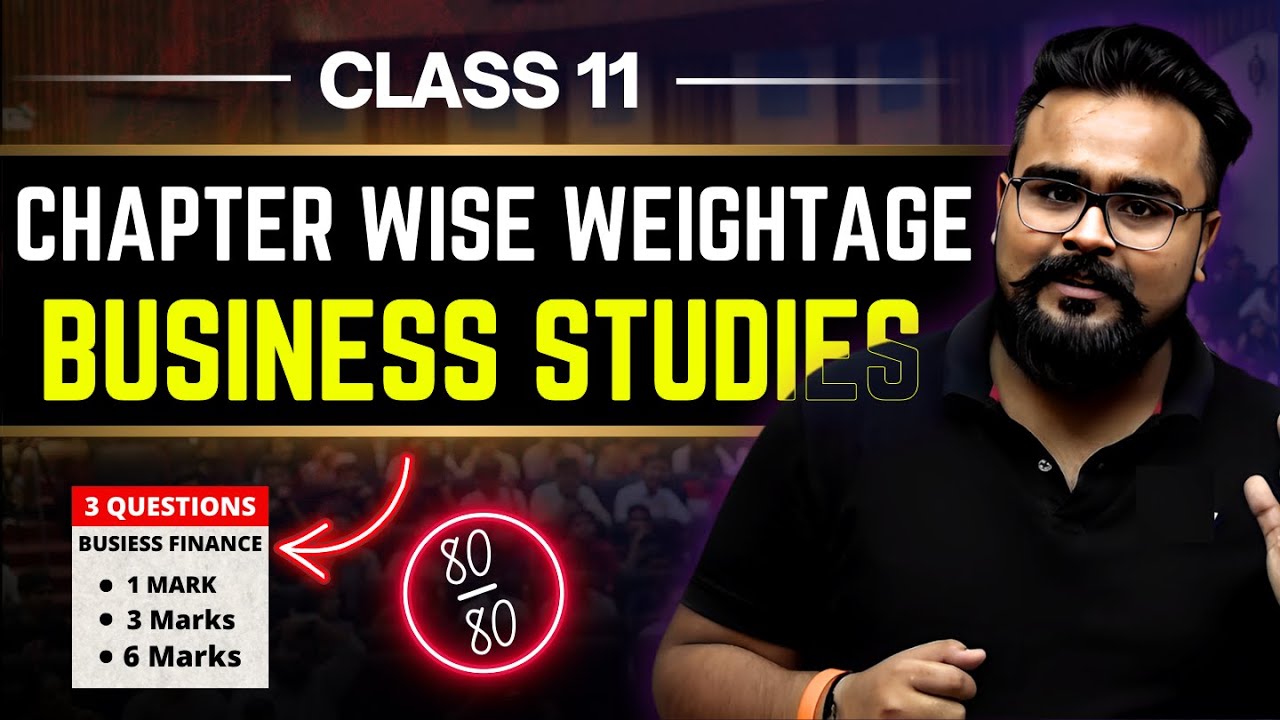 4 Chapters - 40 Marks 🔥 Chapter wise weightage CLASS 11 business ...