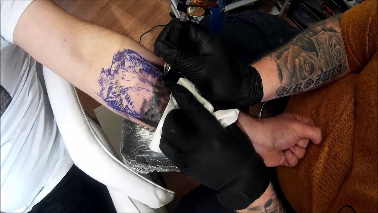 Black and Grey high contrast tattoo - YouTube