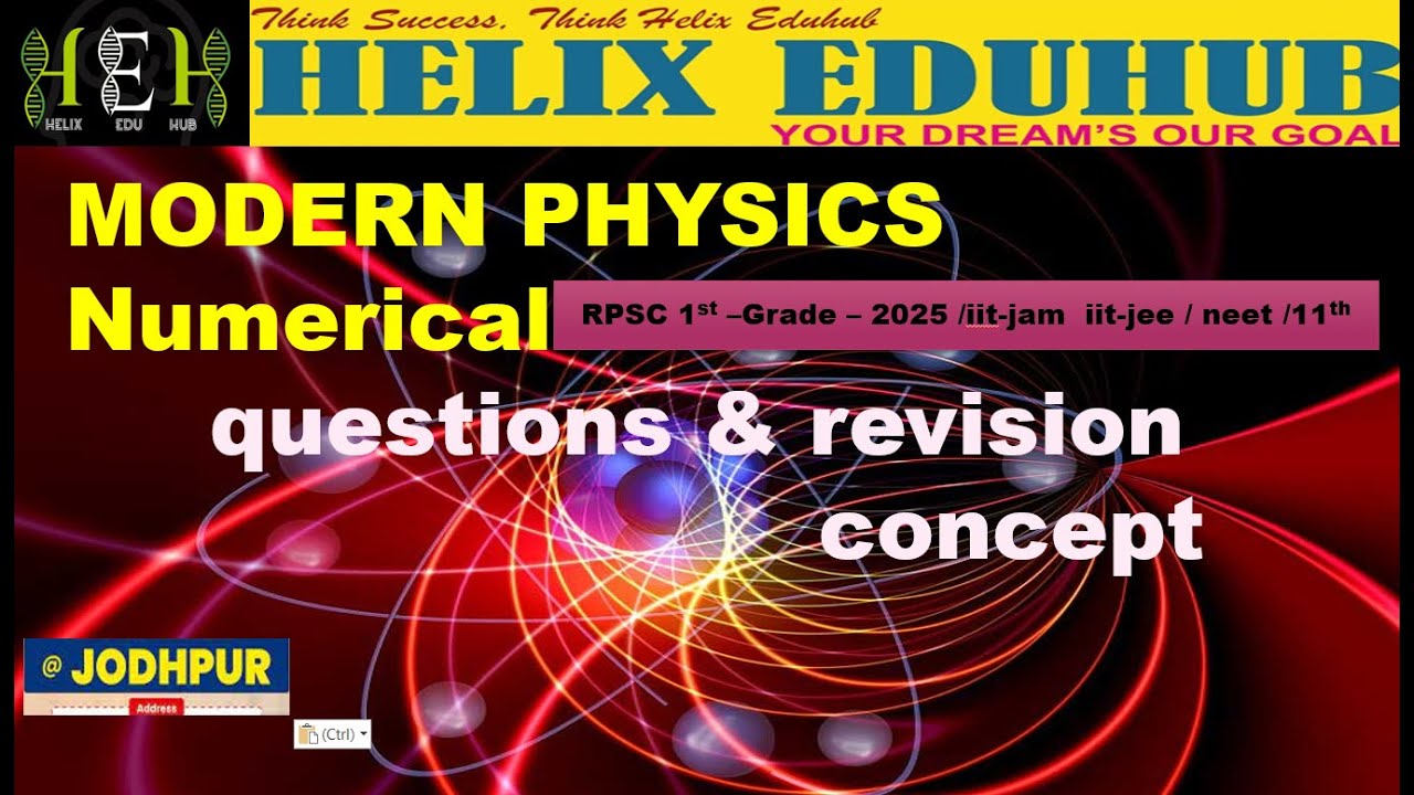 modern physics question practise #physics #rpsc1stgrade #jam #iitjee # ...