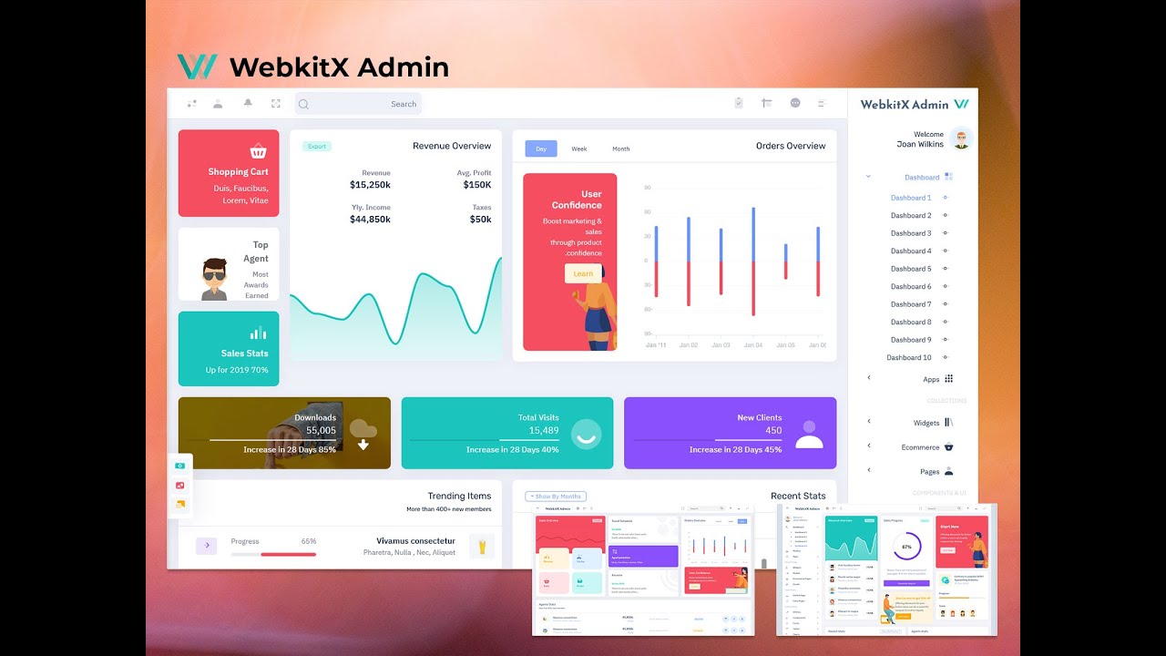 WebkitX Admin - Creative Dashboard Design And Bootstrap Admin Panel ...