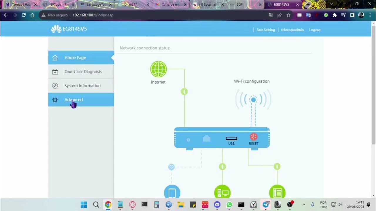 Acesso remoto em ONU Huawei EG8145V5 - YouTube