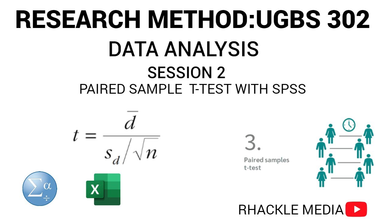 UGBS 302 RESEARCH METHOD DATA ANALYSIS PAIRED SAMPLE T TEST #maths # ...
