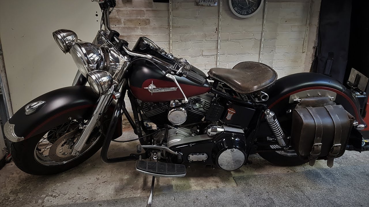 Harley Davidson FLH 1982 hydraglide look ,old skool - YouTube
