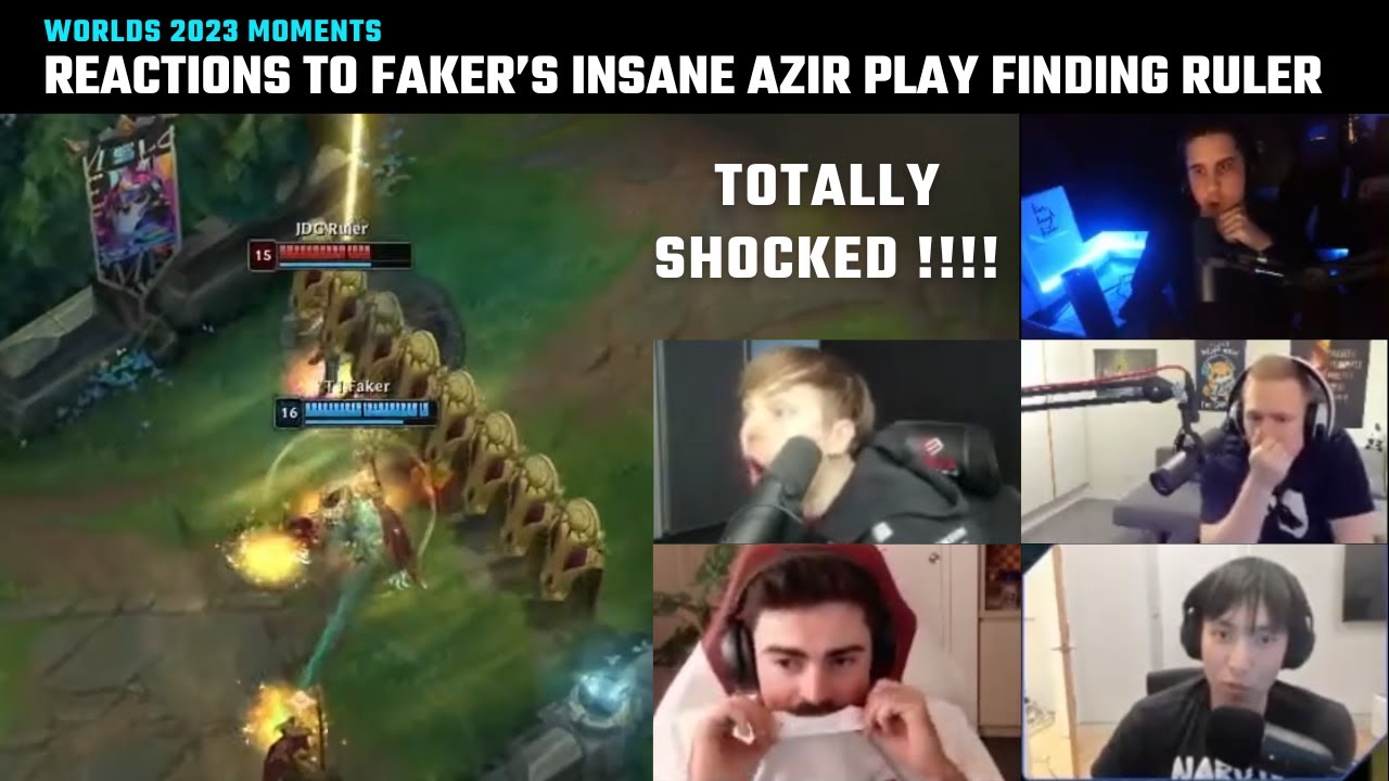 [Compilation] Casters and Streamers' reaction to Faker's insane Azir ...