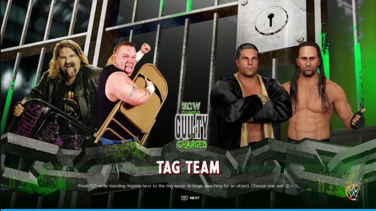 Rotten Balls vs Simon & Swinger. ECW Guilty As Charged 01. WWE 2K23 ...