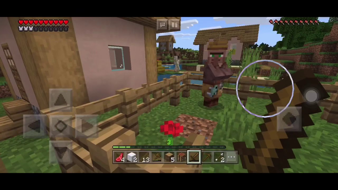 Minecraft Pocket Edition Gameplay #2 RAIDING THE VILLAGE - YouTube