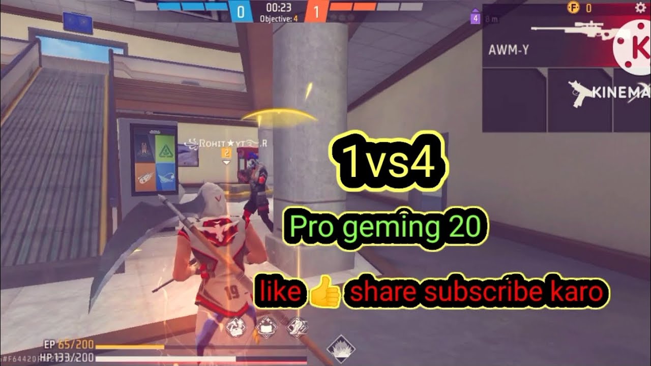 1vs4 Pro geming 20 like 👍 share subscribe Khre please my YouTube channel 👍 💯 like kar do bhai ...