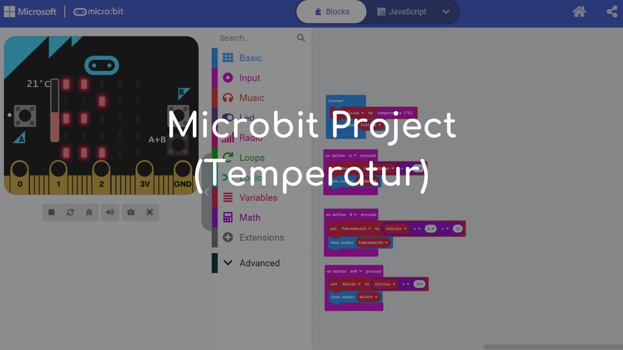 Microbit Project (Temperatur) - YouTube