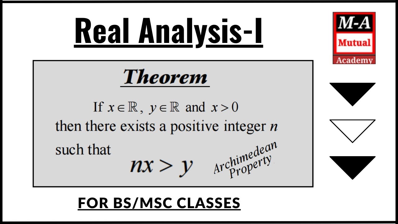 Archimedean Property || Archimedean Theorem in Real Analysis 1 || For ...
