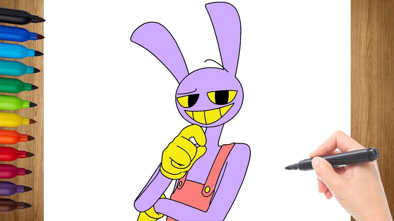 How To Draw JAX Easy From THE AMAZING DIGITAL CIRCUS - YouTube