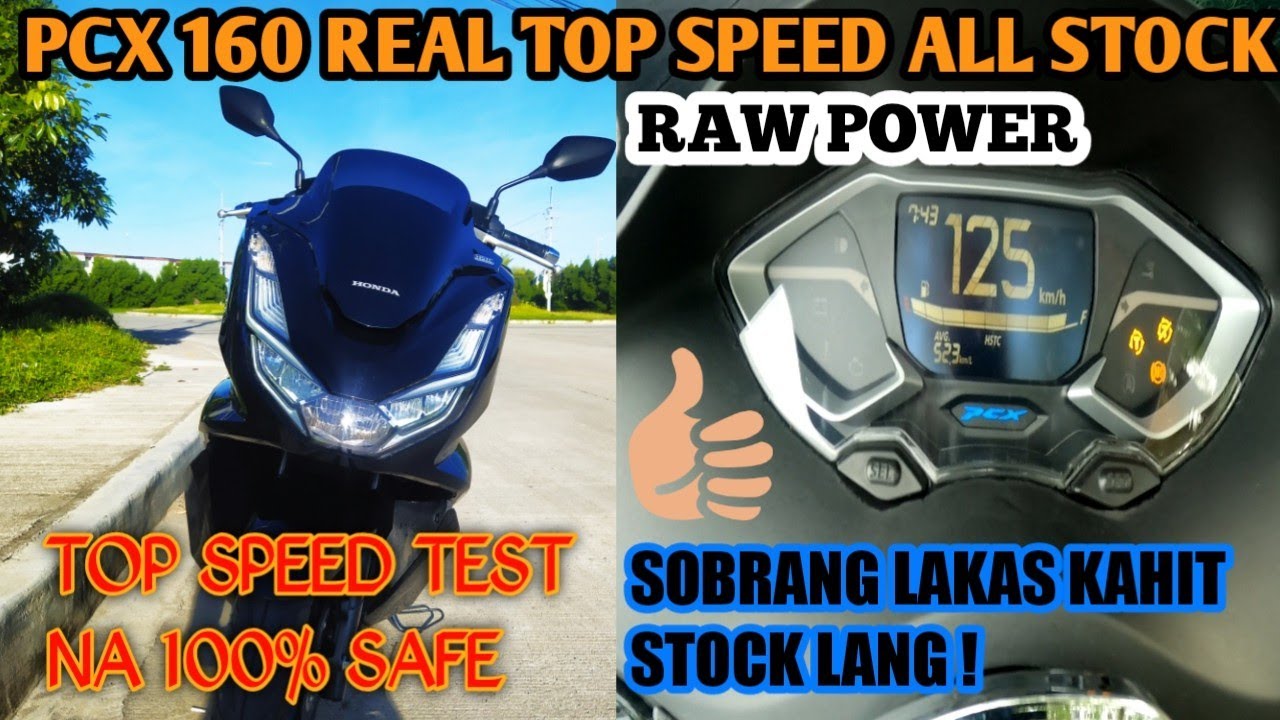 pcx 160 REAL TOP SPEED ALL STOCK - YouTube