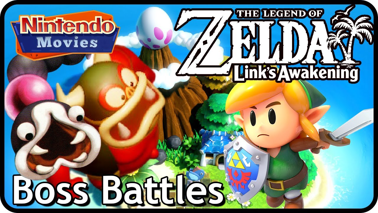 Link's Awakening - All Boss Battles and Mini Bosses - YouTube