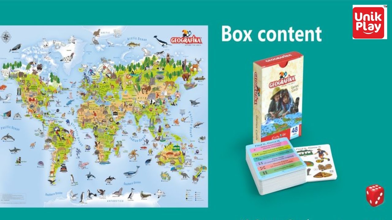 UnikPlay Educational Game : Geografika World Map Board Game Geography ...