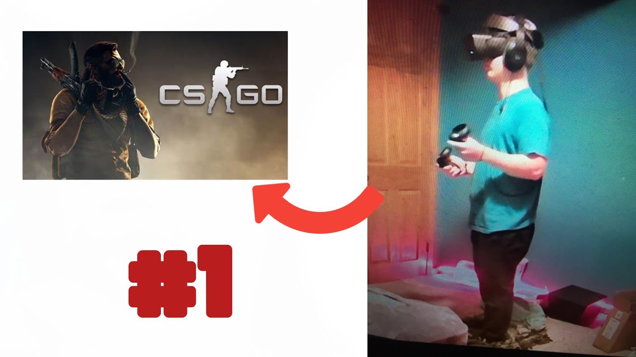 VR player plays CSGO for the first time - YouTube