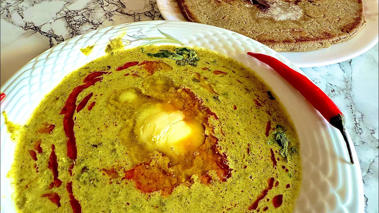 Lassi ka Saag & Bajra roti 🫓 | Sarson saag 🥬 | Pearl Millet bread ...