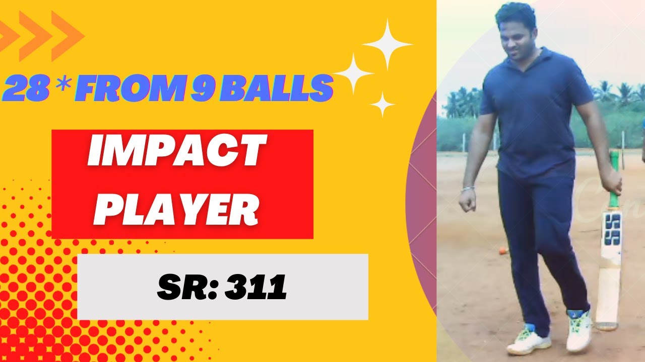 Impact Player 28 Runs from 9 Balls !! #tenniscricket #powerhitting # ...