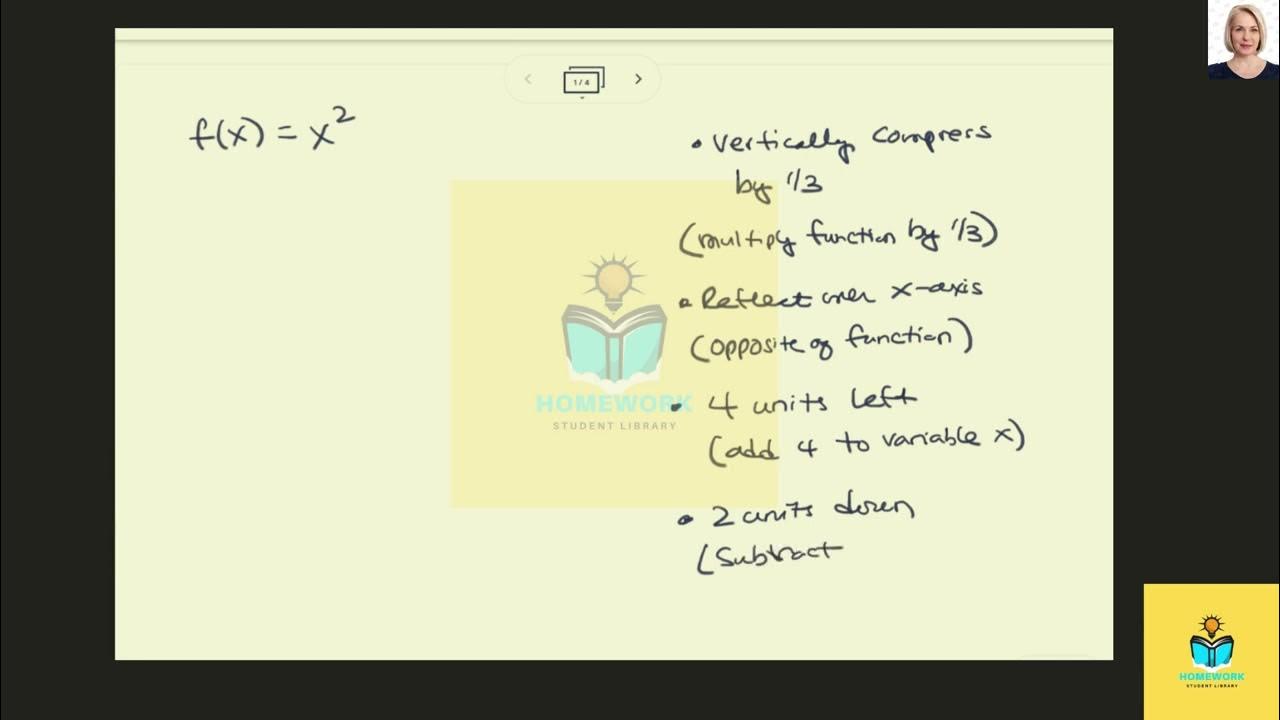 [Math] Apply the following transformations to f x = x 2 Vertical ...