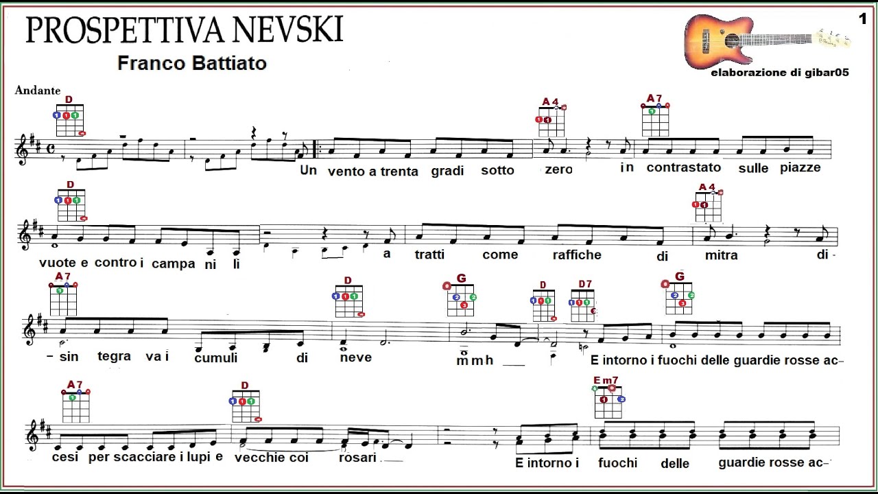 Prospettiva Nevski per ukulele - YouTube