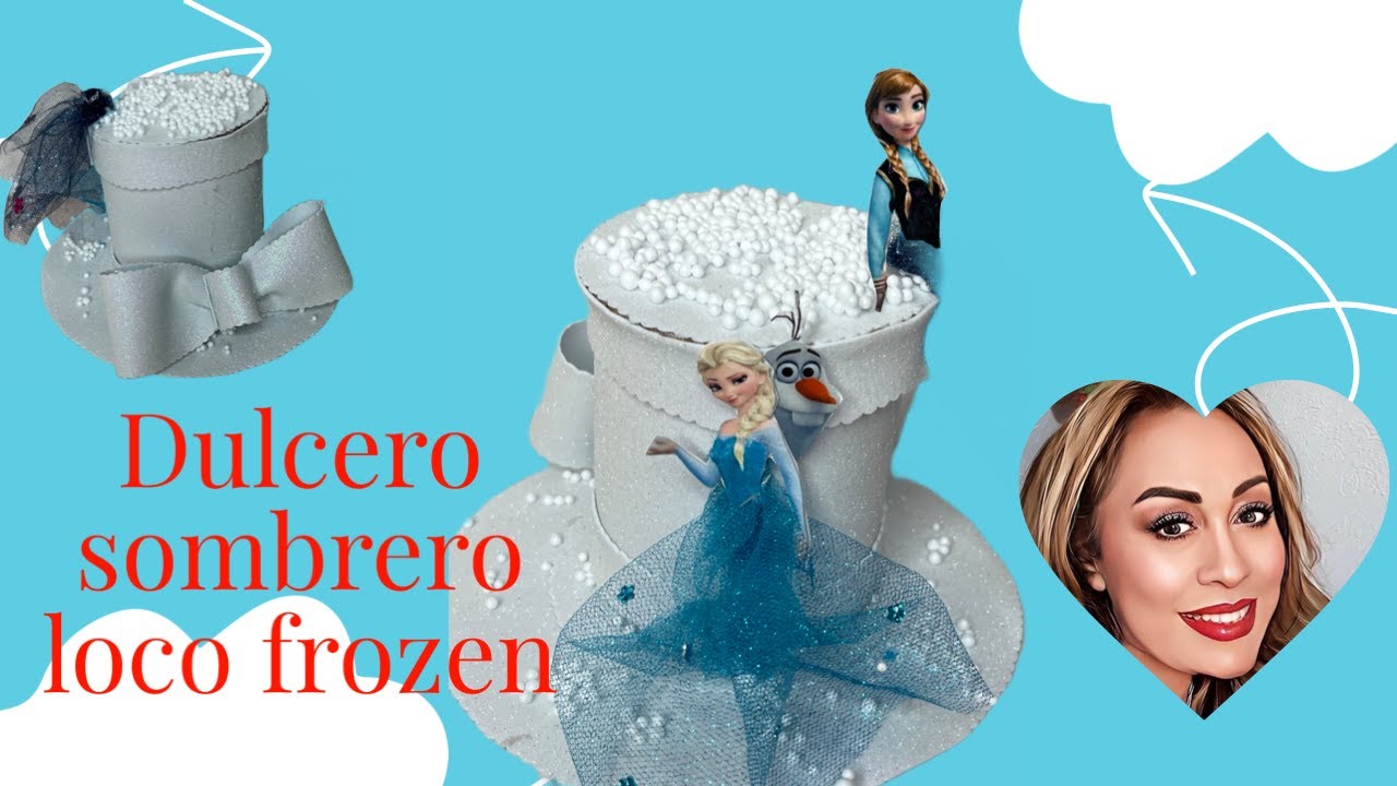 COMO HACER DULCERO DE SOMBRERO LOCO DE FROZEN - YouTube
