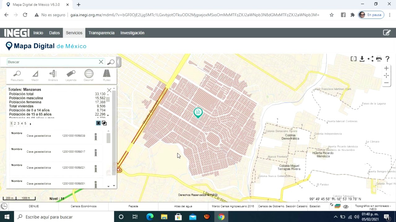 Como usar el mapa digital del INEGI - YouTube