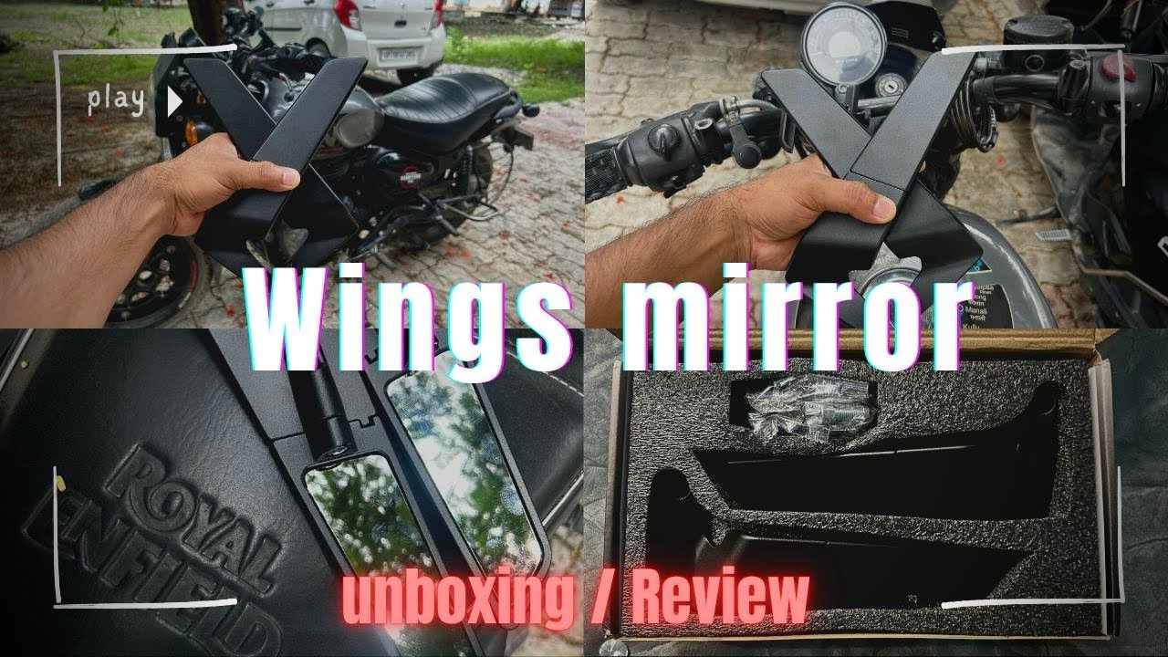 Wings mirror Unboxing || Hunter 350 mirrors || modification accessories ...