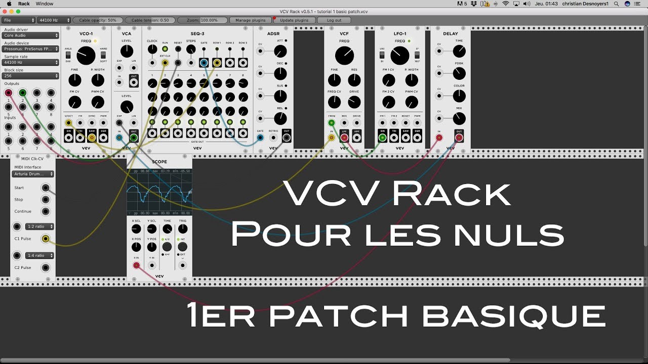 VCV Rack pour les nuls - 1er Patch basique - YouTube