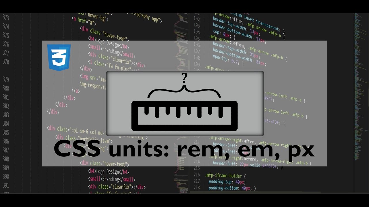 CSS: რომელი გამოვიყენოთ rem, em თუ px? - YouTube