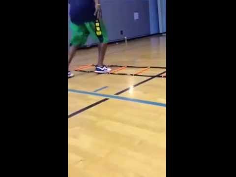 AAU volleyball team - agility ladder drills and footwork - YouTube