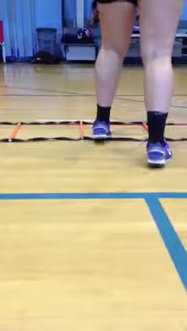 AAU volleyball team - agility ladder drills and footwork - YouTube