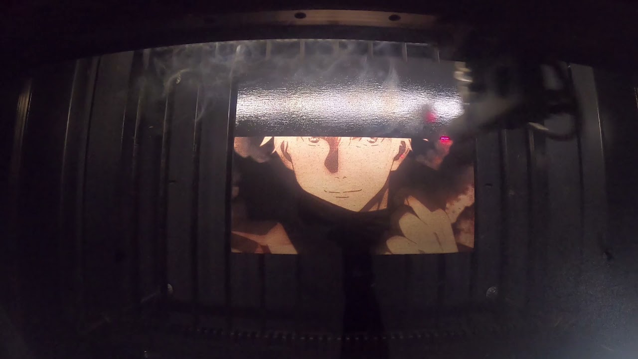 Laser Engraved Canvas - Anime Character - YouTube