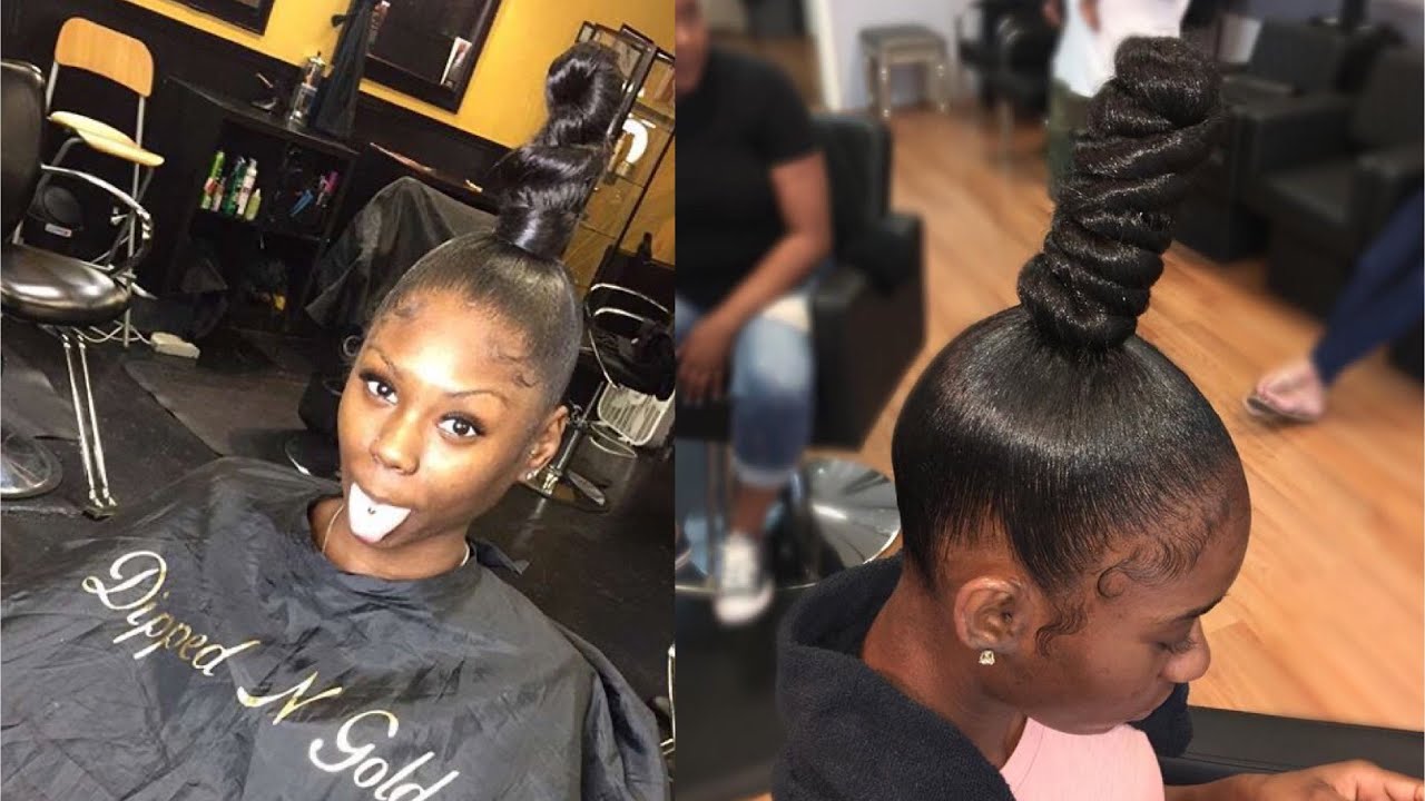 High top knot bun tutorial - YouTube