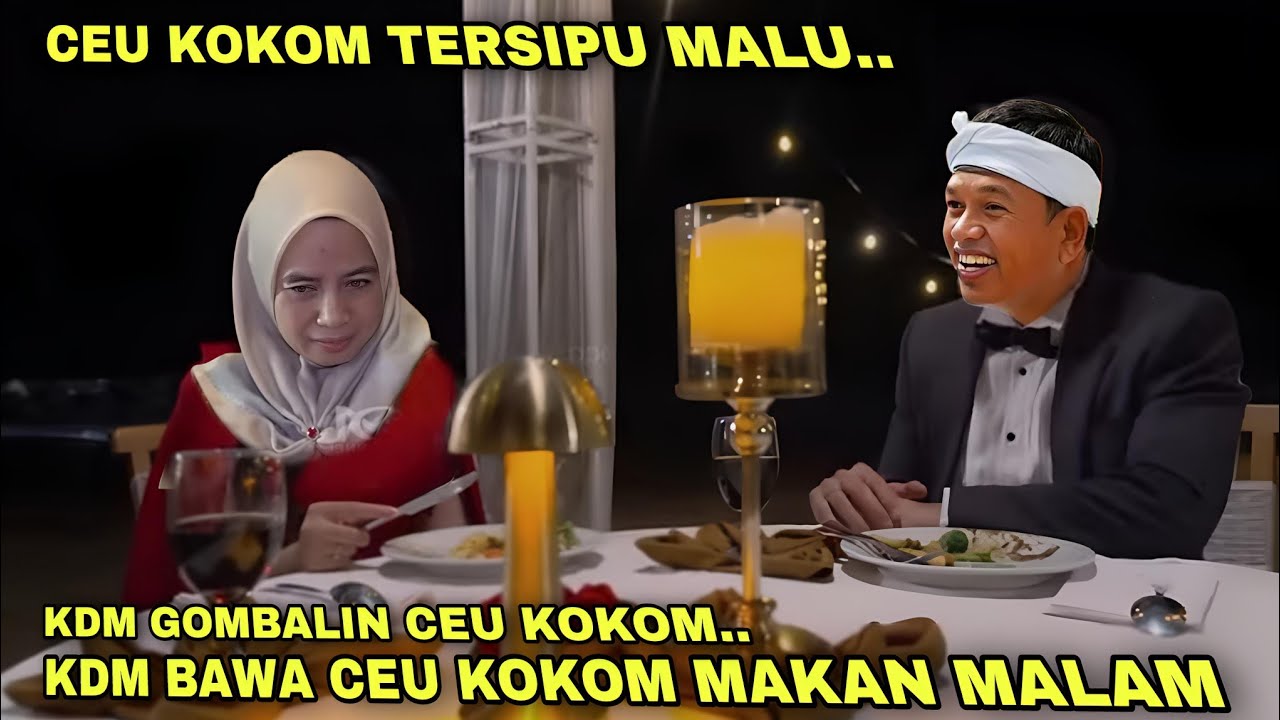 Romantis ! KDM Gombalin Ceu Kokom Saat Makan Malam Berdua Direstoran ...