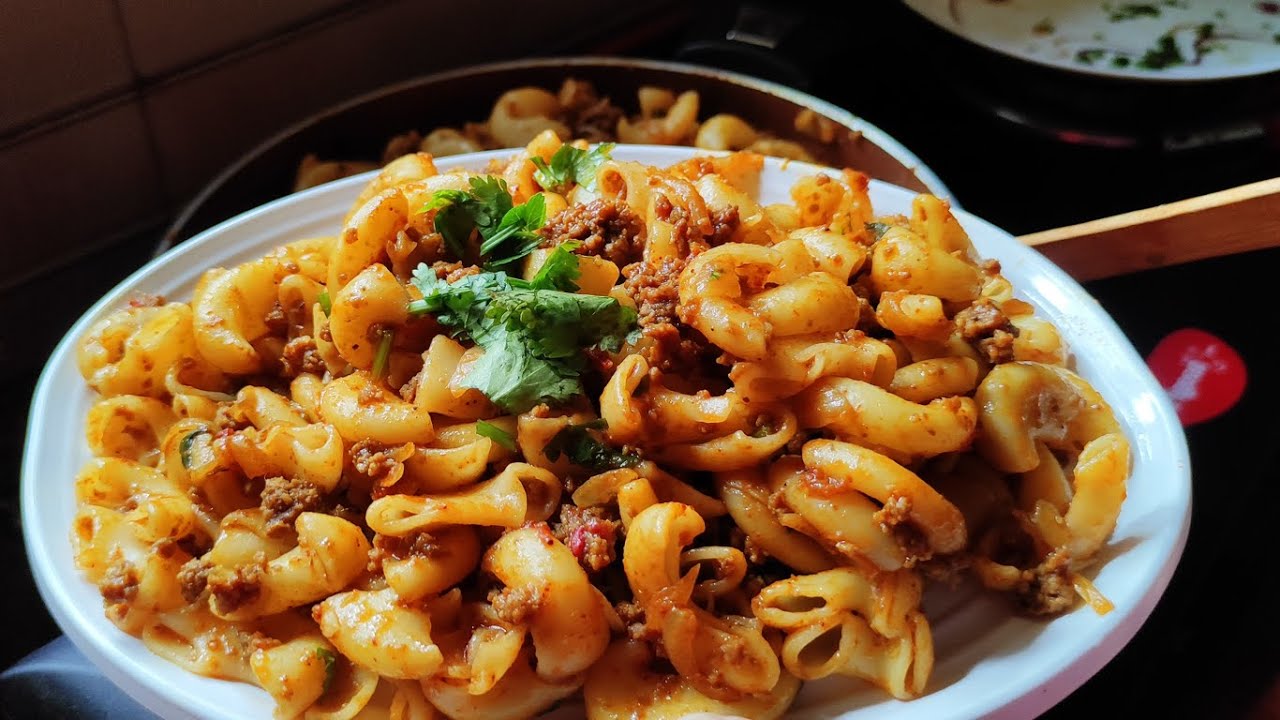 keema Macroni 😋| keema pasta | easy and tasty recipe for breakfast ...