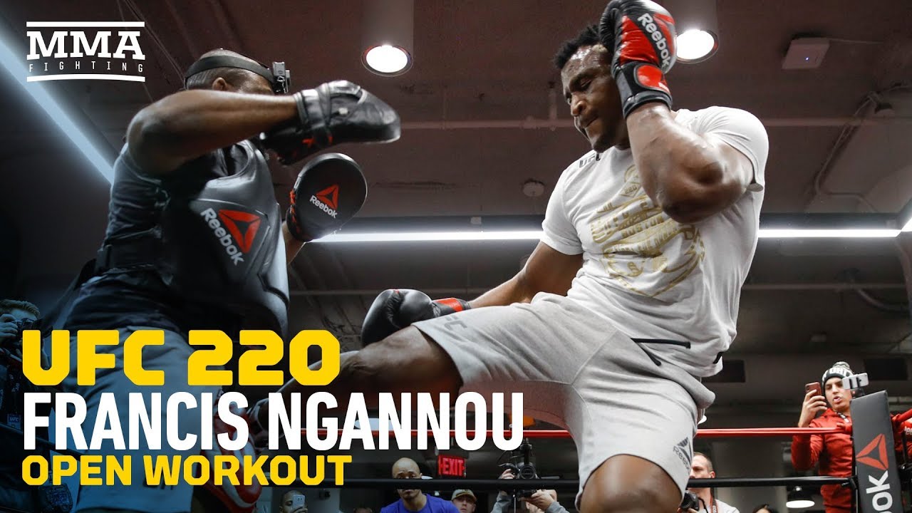 UFC 220: Francis Ngannou Open Workout (Complete) - MMA Fighting - YouTube