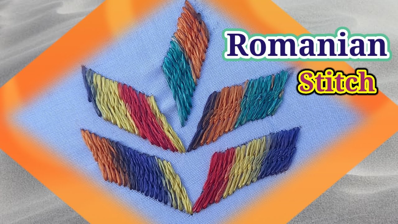 Hand Embroidery Romanian Stitch Tutorial/Basic Romanian Couching Stitch /Needle Work/Threads ...