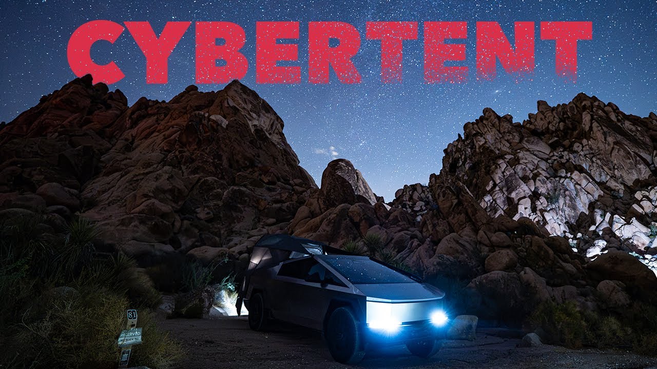 The Ultimate Tesla Cybertruck Cybertent Setup & Review! An Epic EV ...