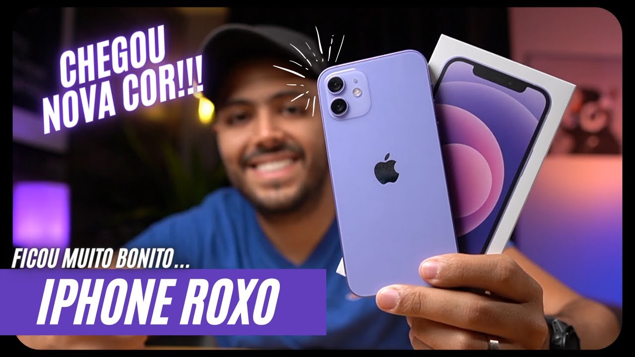 CHEGOU! Novo iPhone 12 ROXO - Veja como ficou bonita essa nova cor ...