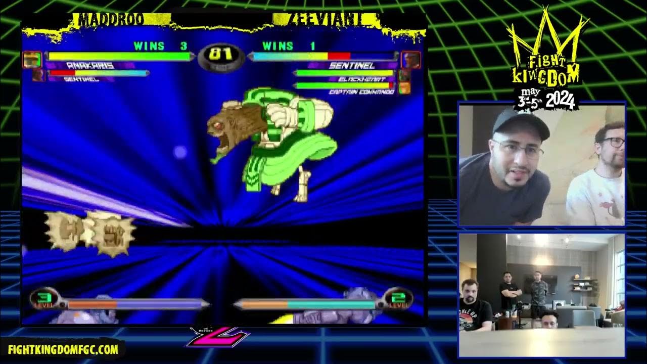 MvC2 @ Fight Kingdom 2024 Day 3: Maddroo (Sim/Anak/Sent) vs Zeeviant (Watts) FT7 Casuals - YouTube