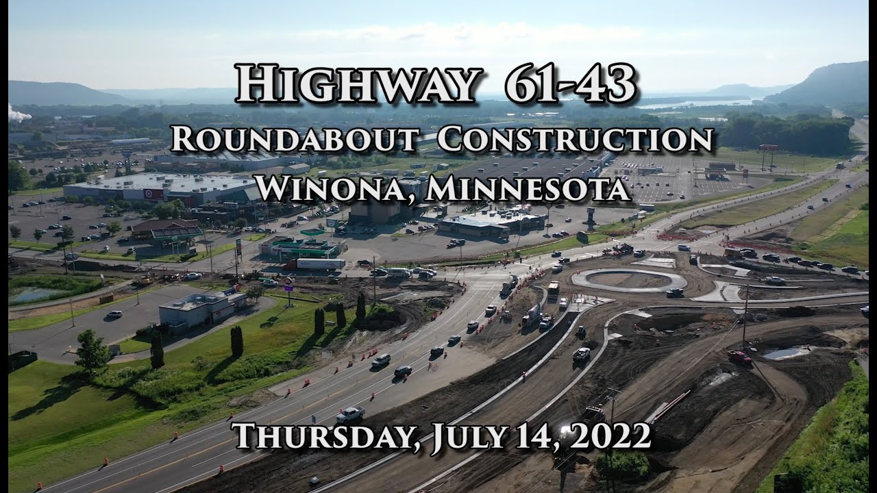 Highway 61-43 Construction, Winona, MN 7-14-22 - YouTube