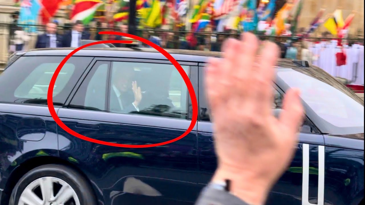 The Queen, Prince William, Princess Anne, Sophie and Edward wave to ...