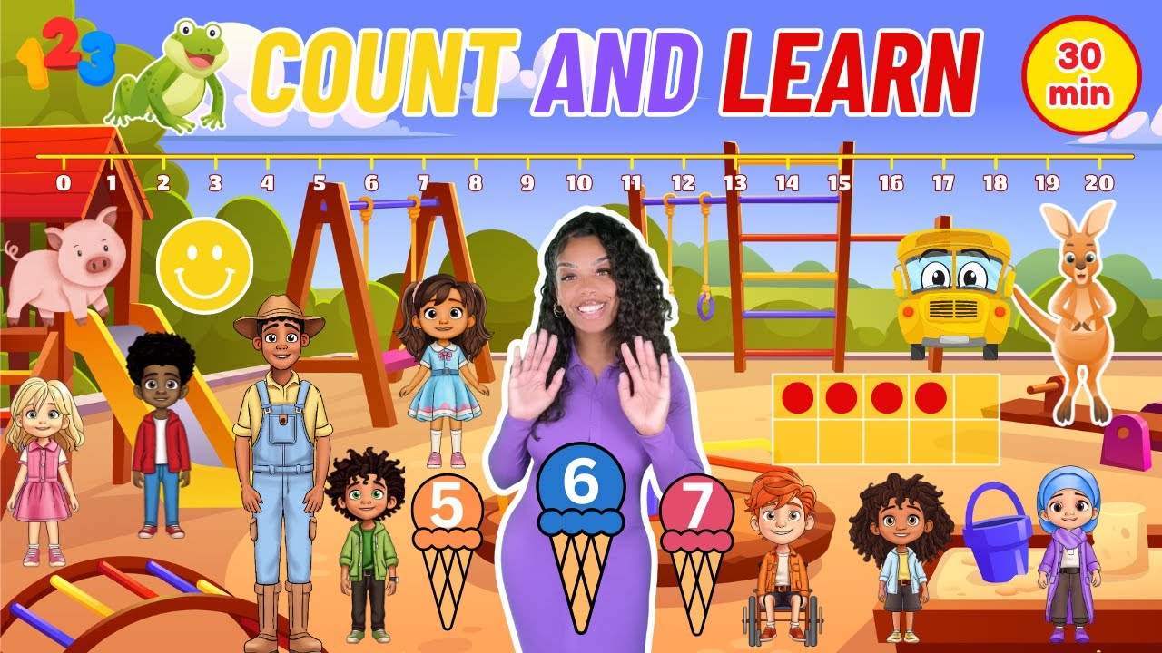 Math For Kids| Learning with Ms Houston| Counting, Number Lines Number ...