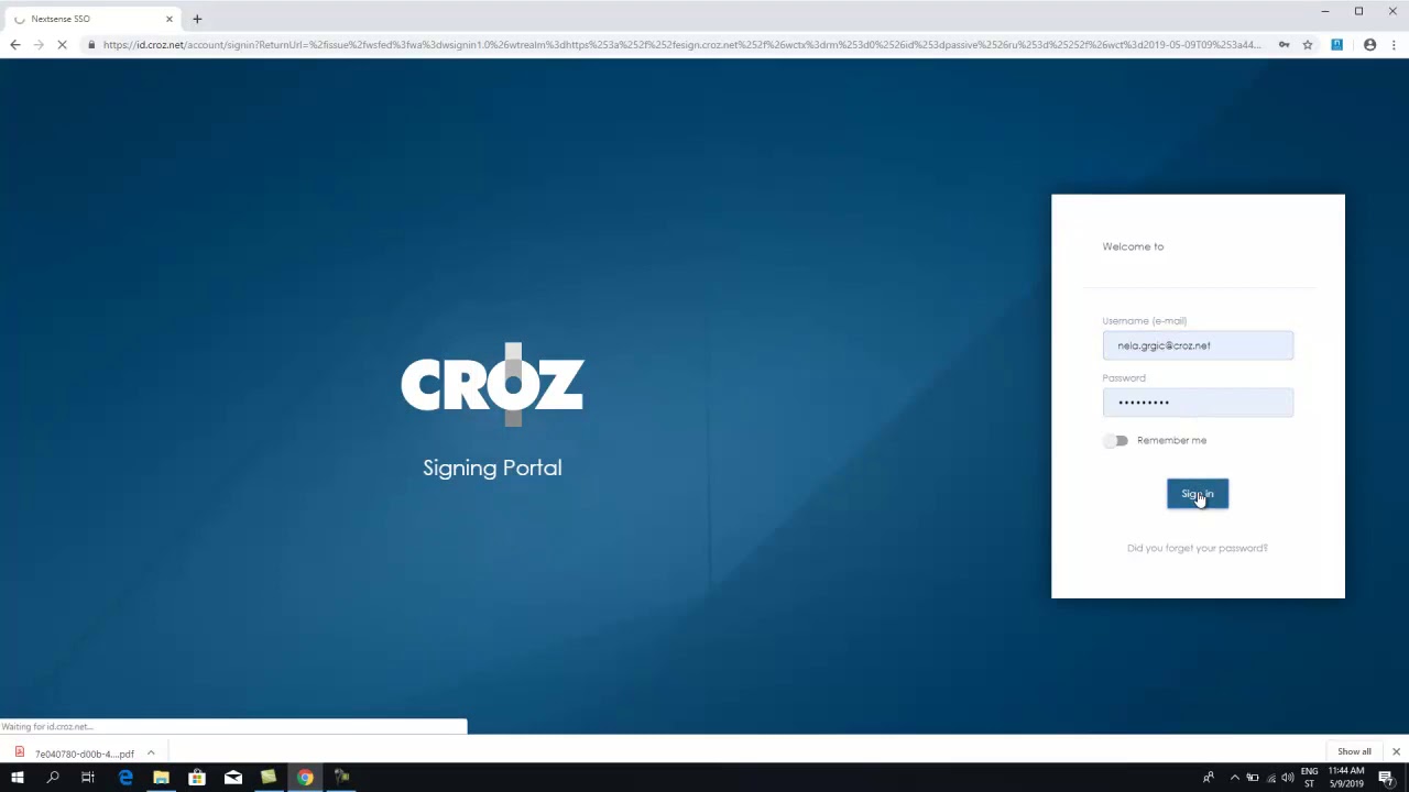 CROZ Digital Signing Process Demo - YouTube