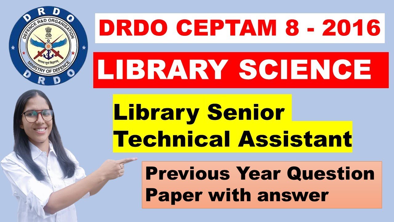 DRDO CEPTAM Librarian Previous Year Question Paper | DRDO CEPTAM 10 ...