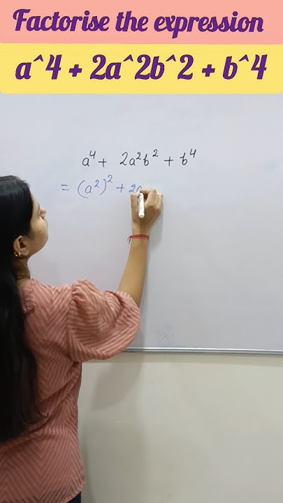 Factorise a^4 + 2a^2b^2 + b^4 #shikhasrivastava #maths #mathshorts #shorts #short #shortsvideo ...