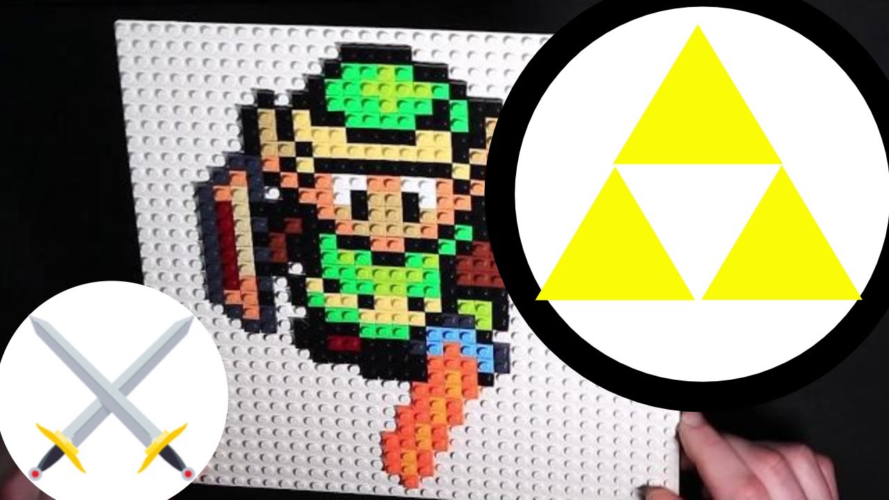 Pixel Art with Building Bricks Timelapse | The Legend of Zelda - A Link ...