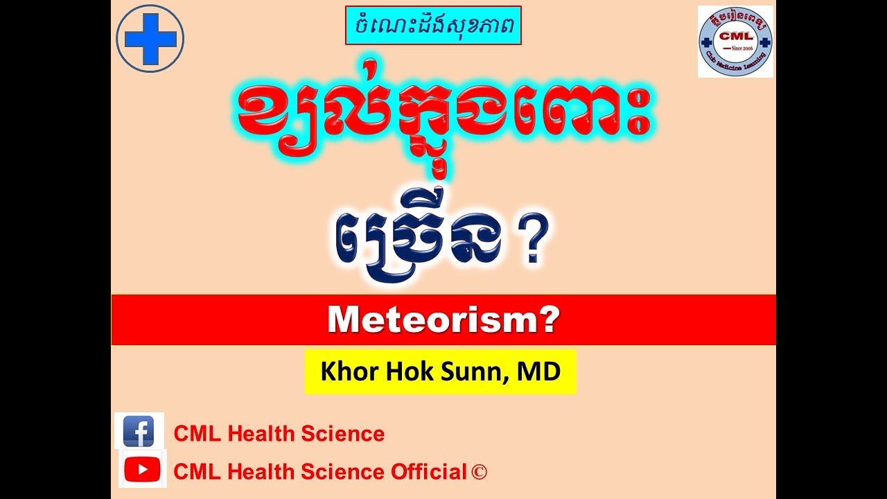 ខ្យល់ក្នុងពោះ ច្រើន? Meteorism and Flatulence? l CML Health Science Official - YouTube