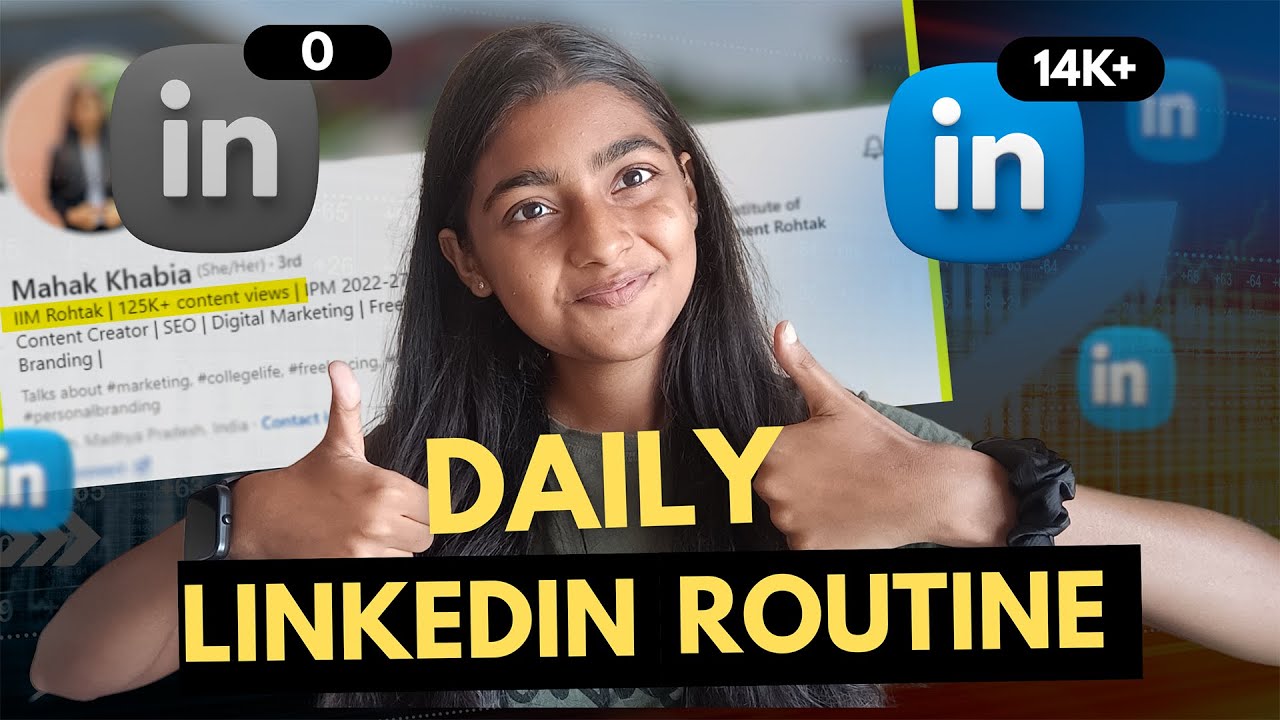 My daily LinkedIn routine #linkedin #14k - YouTube